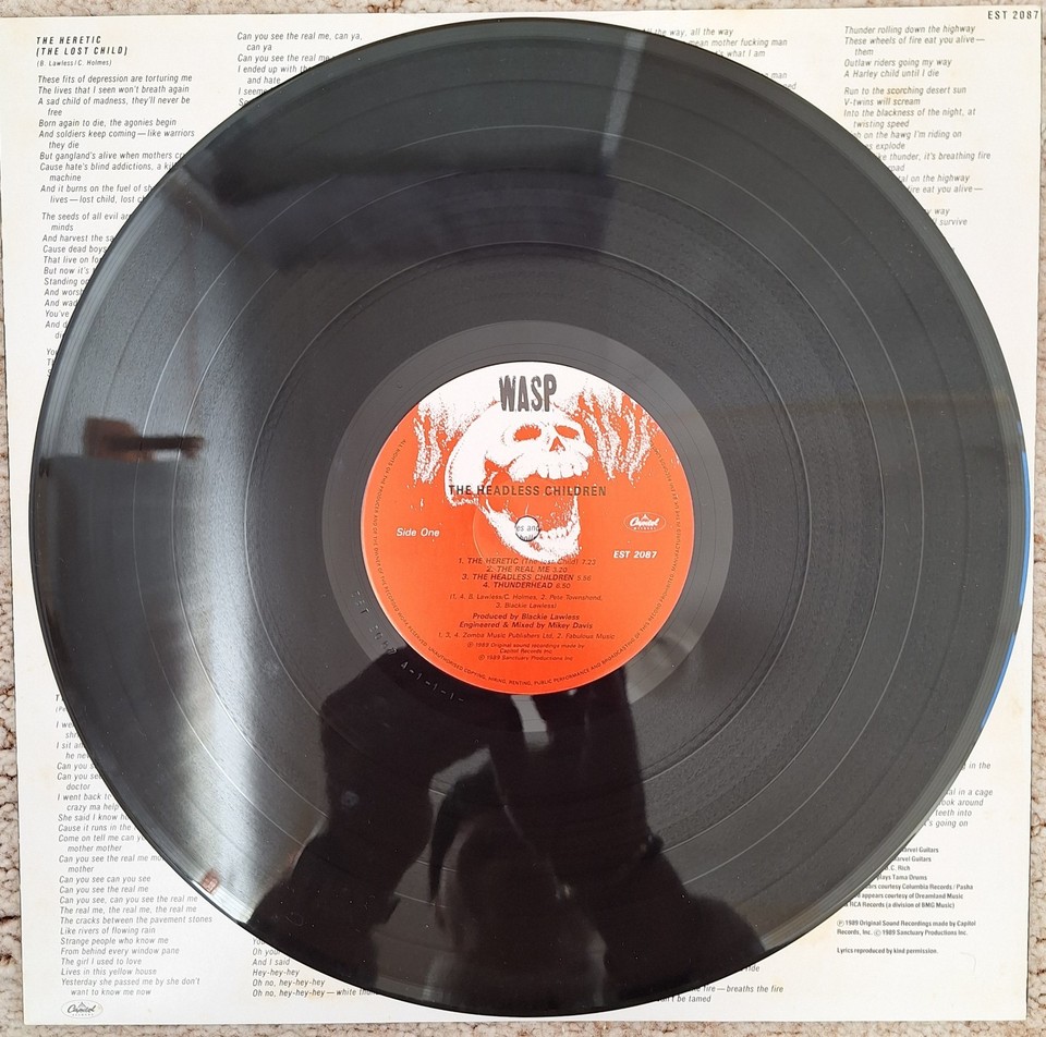 W.A.S.P. - The Headless Children UK Vinyl LP/Record 1989. 1st Press ...