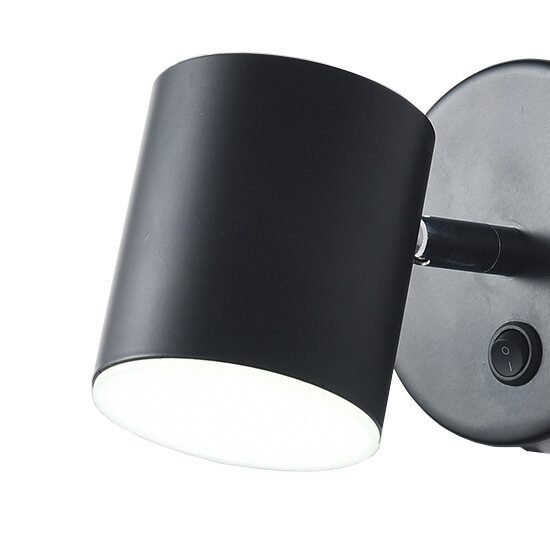 6W COB LED Acrylic Bedside Wall Light Fixture Rotating Lamp Head On/Off ...