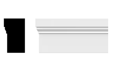 Ekena Millwork Brick Mould 2"x 1-1/4"x96" PVC Moisture Resistant (6 ...