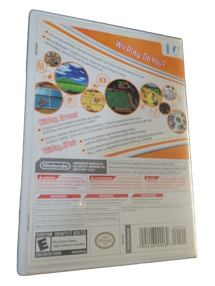 Wii Play Nintendo Wii 2007 045496900069 Complete Billiards Fishing ...