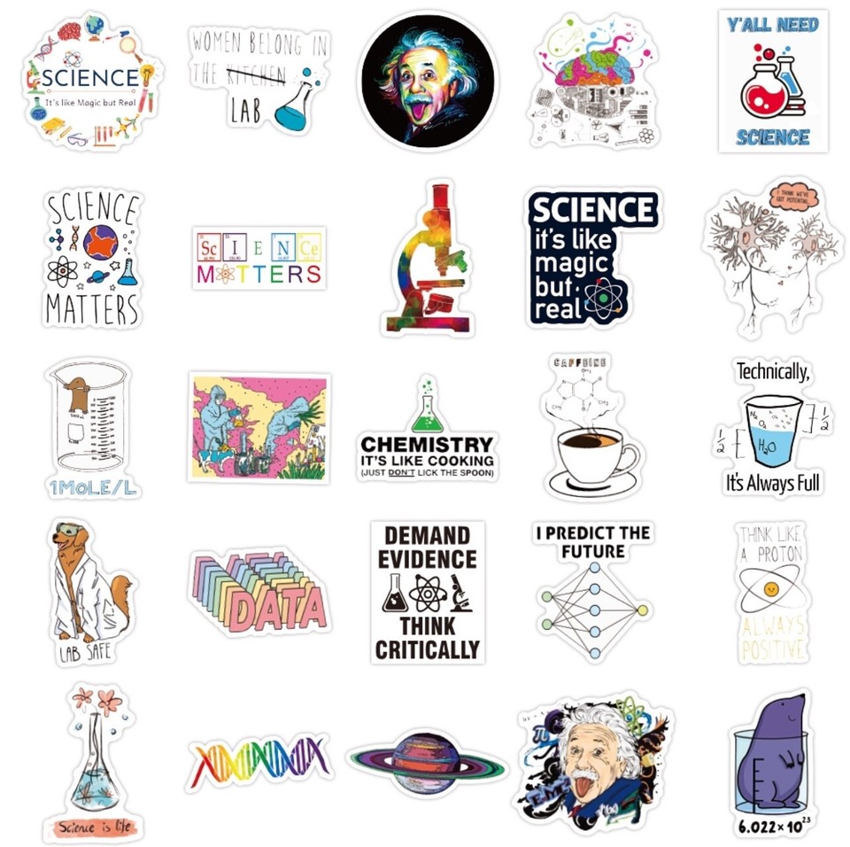 20 Random Science Education Themed Stickers Decals Laptop Yeti Car Free ...