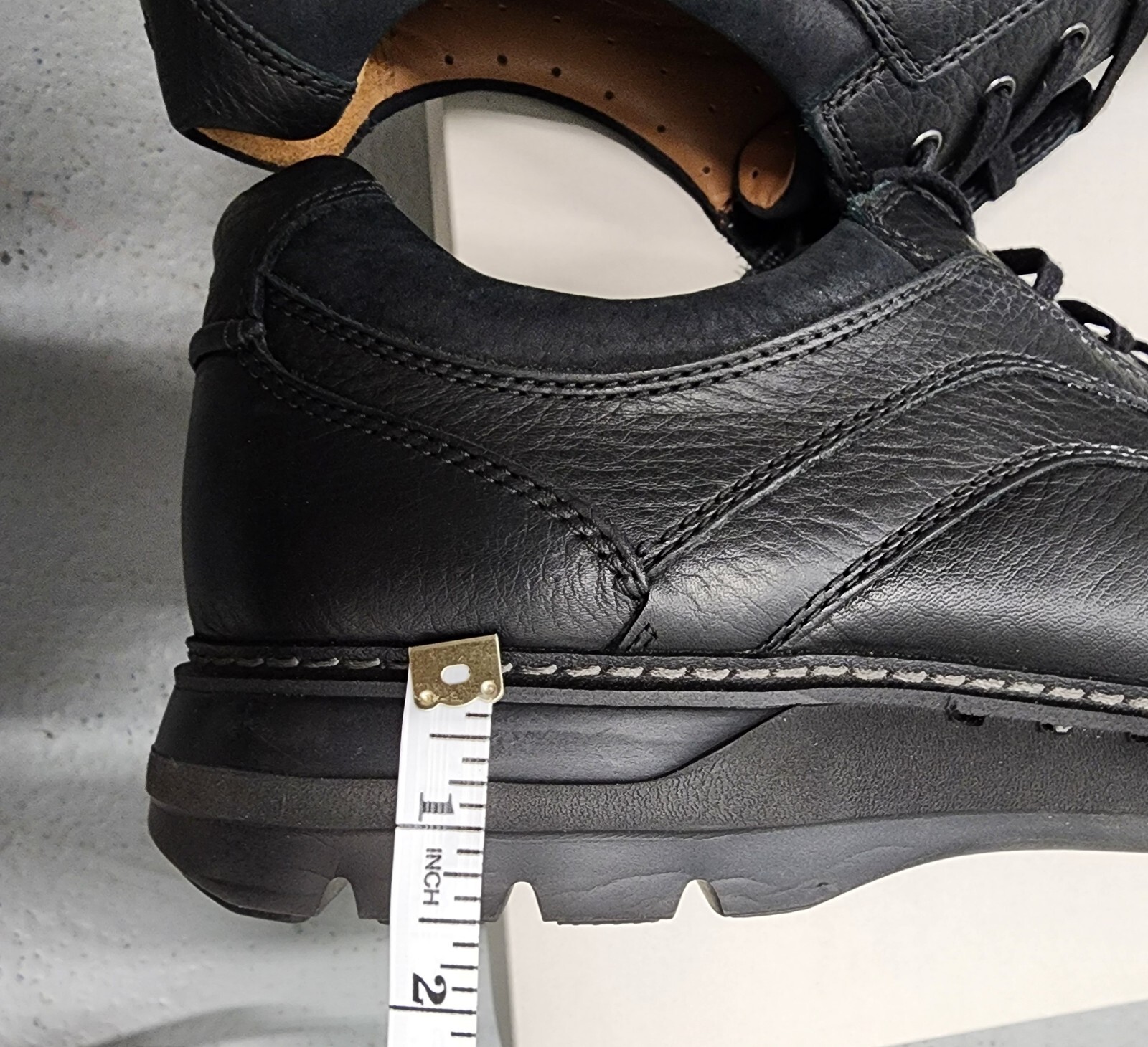 Clarks Unstructured Un Ramble Lace-Up Men's US 15M Black Leather ...