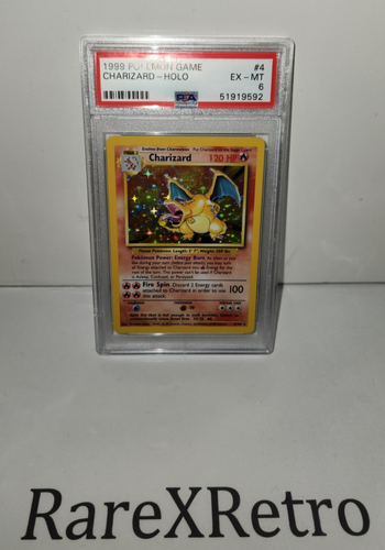 PSA 6 Charizard Holo Base Set - Unlimited Pokemon Card 4/102 [1999] EX ...