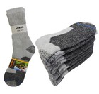 4PK LONG PREMIUM QUALITY WORK COTTON SOCKS CUSHIONED SIZE 10-13 CREW ...