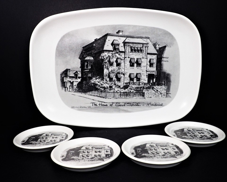 Home of Good Spirits Montreal RD Wilson 1965 Melamine Tray Coasters ...