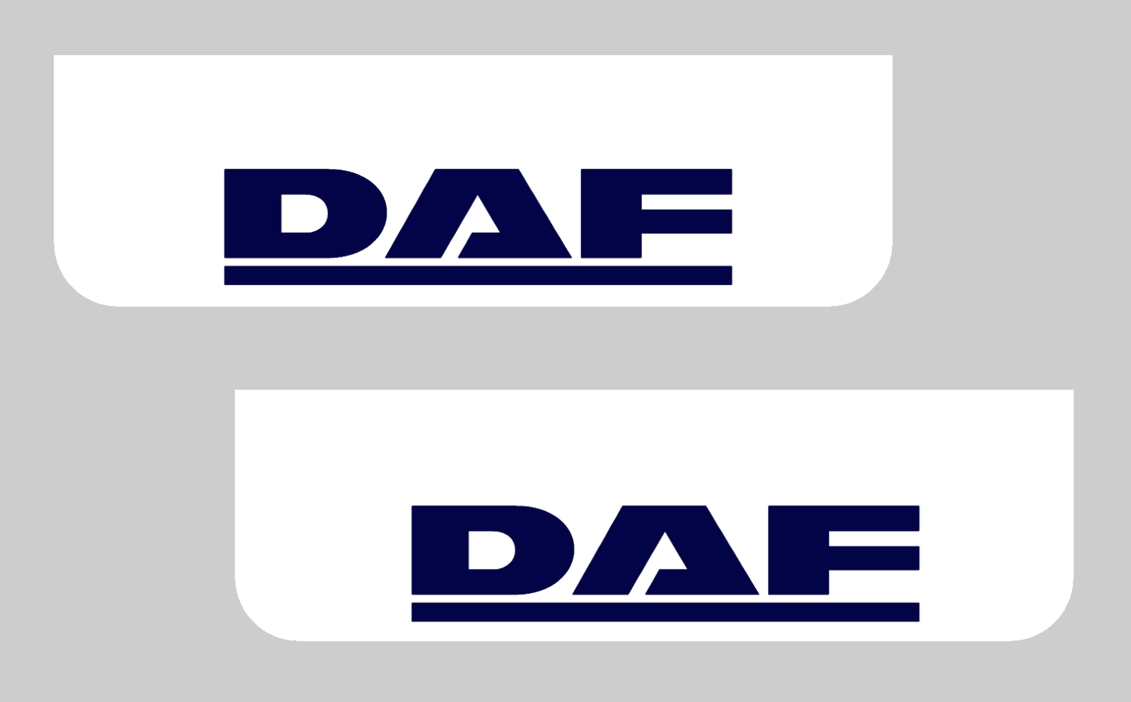 DAF Lorry HGV Truck Mudflaps 18x60cm Smooth White PVC Mud Flaps with ...