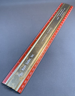 Vintage Advertising Metal Ruler AYER SALES Woburn MA 12 Inches CM | eBay
