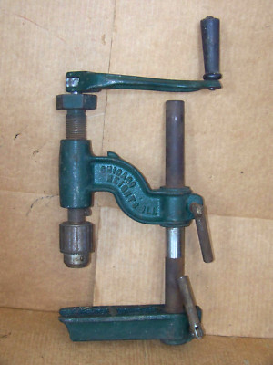 Vintage COLE TOOL MFG Pipe Hand Manual Drill Press No 7 Base w Jacobs ...