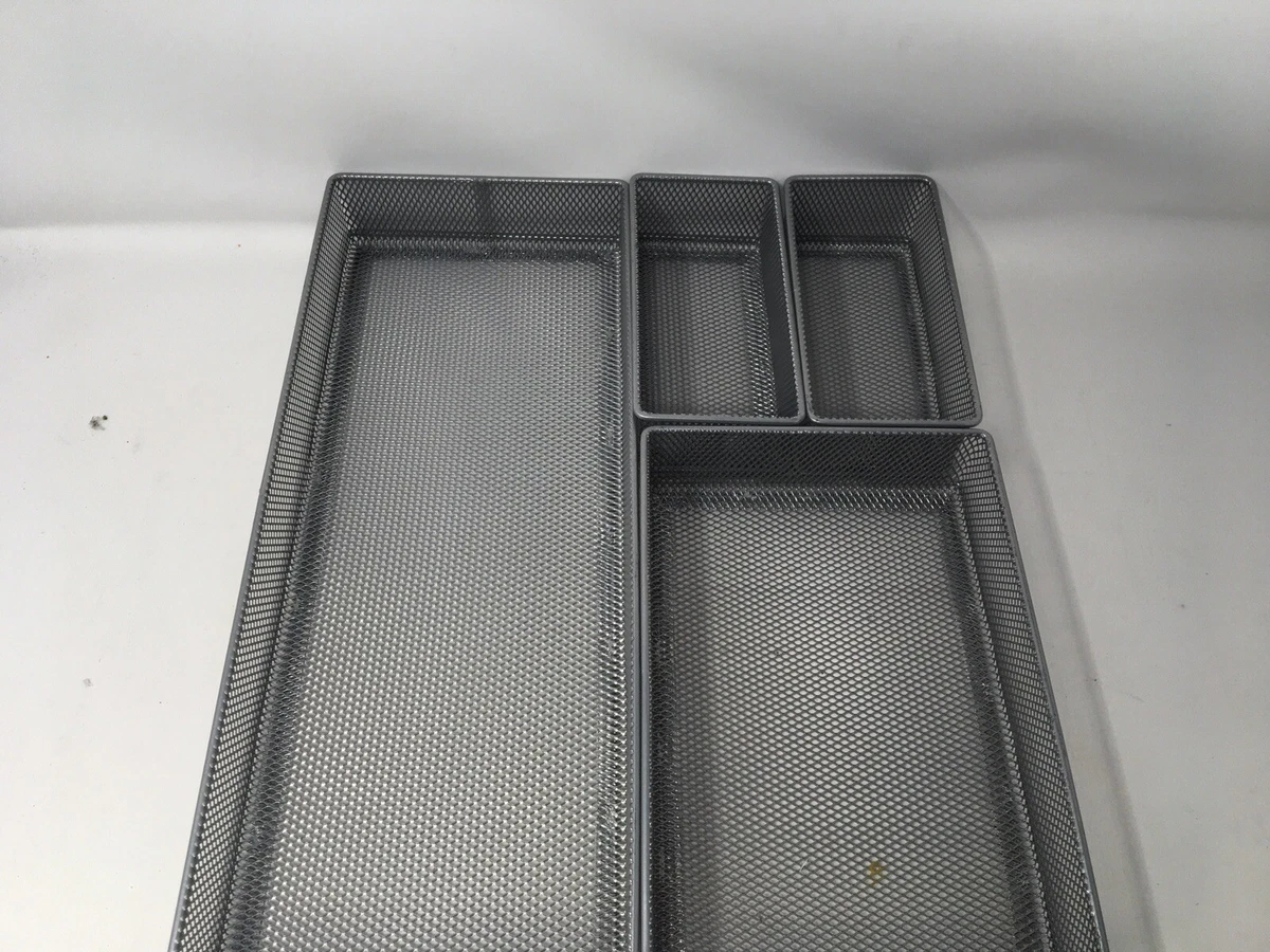 Silver Mesh Drawer Organizers