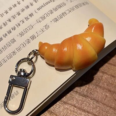 Keyring Croissant Keychain Creative Food Model Pendant Backpack Decor ...