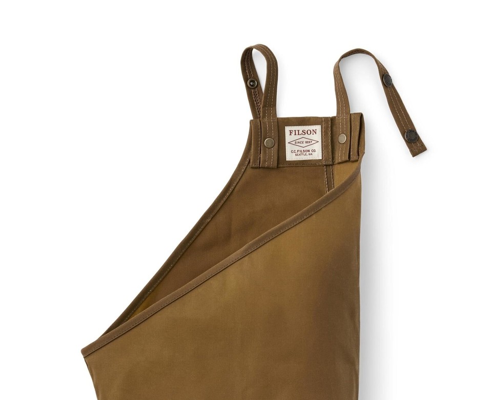 Filson Single Tin Chaps Husky Fit 20232835 Dark Tan Khaki Waxed Cotton ...