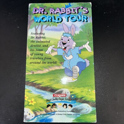 Colgate Dr. Rabbit's World Tour VHS 1998 Retro Animation Family Rare ...