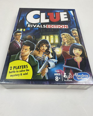 Hasbro Clue Rivals Edition Board Game 2 Player 8+ Factory Sealed - New ...