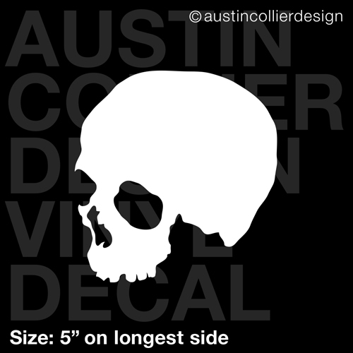 5" SKULL vinyl decal car truck window laptop sticker - moto x fmx ...
