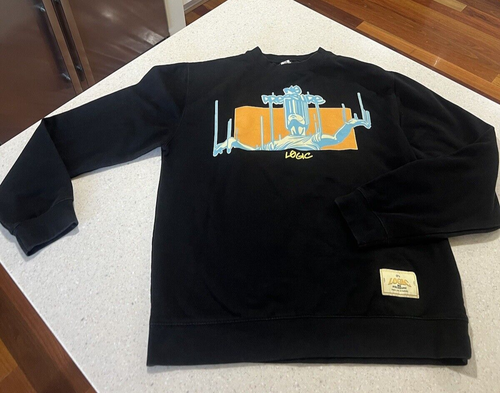 Logic NO PRESSURE Rapper Merch Black Long Sleeve Pullover Sweat Jumper ...