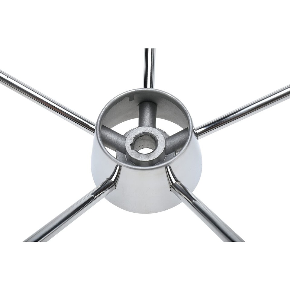 Boat Steering Wheel 5 Spoke 13.5" Dia Destroyer Style Marine Wheel w/M ...