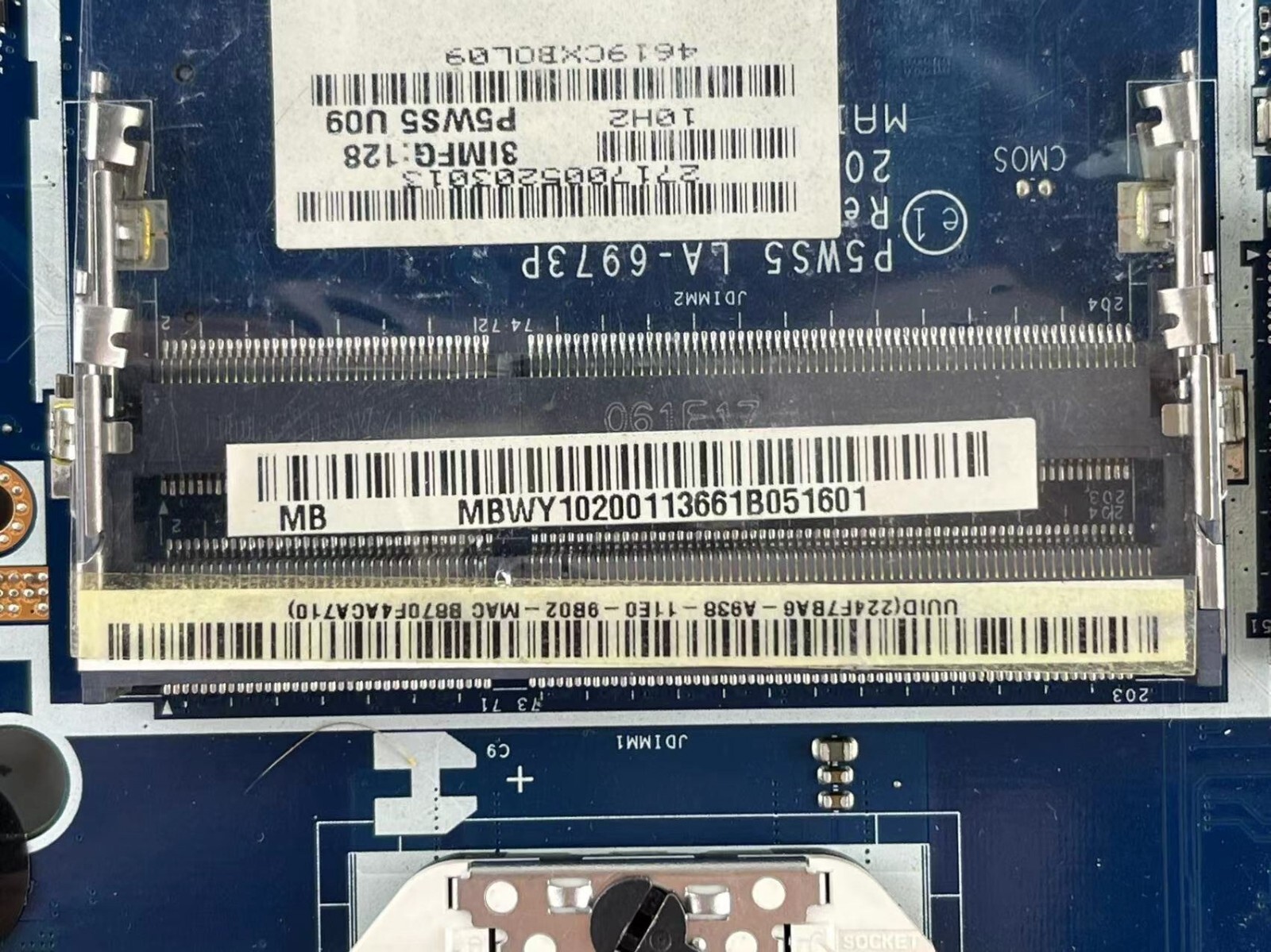 P5WS5 LA-6973P for Acer Gateway NV55 NV55S Laptop Motherboard AMD ...