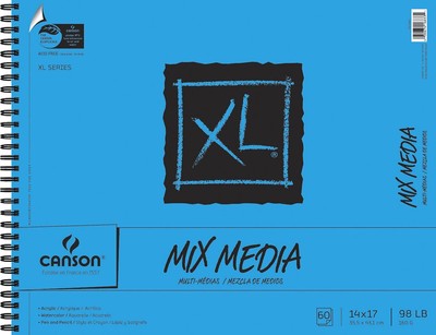 XL Series Mixed Media Pad 14x17 inches 60 Sheets Heavyweight Art Paper ...