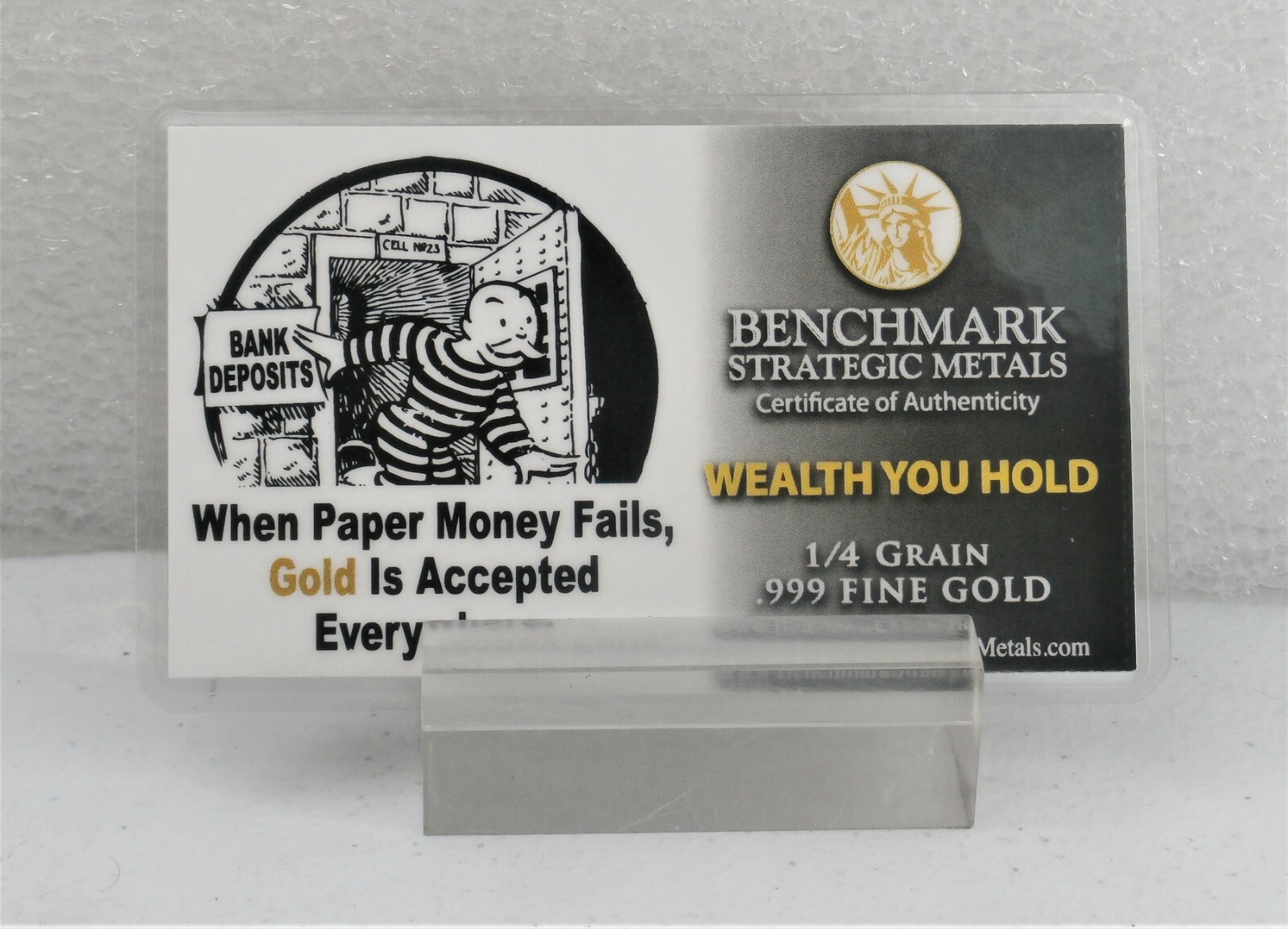 1/60 GRAM GOLD BAR 5 PAK BANK FAILURE 999 FINE PURE GOLD 5b | eBay