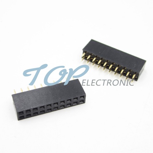 50PCS 2x10 20Pin 2.54mm Double Row Female Straight Header Pitch Socket ...