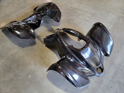 SUZUKI LTZ400 Z400 KFX400 03-08 BLACK PLASTIC FRONT AND REAR FENDER SET ...