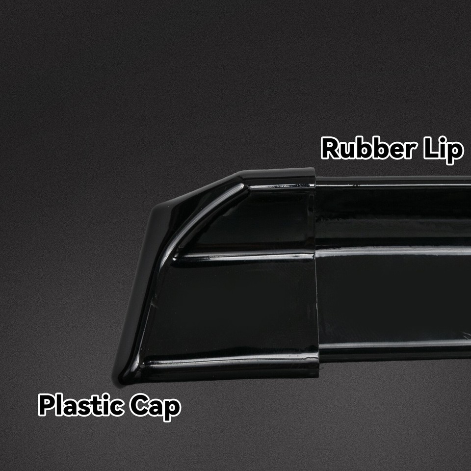 4.9ft Glossy Black Car Rear Roof Tail Trunk Spoiler Wing Lip Trim Kit ...