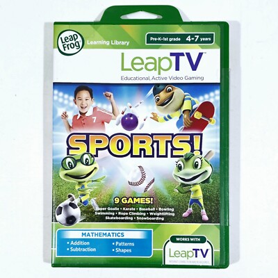 Leap Frog TV Game SPORTS! NEW! Preschool Addition Subtraction Patterns ...
