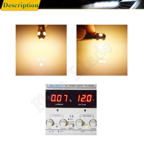 10x 12V DC Warm White E10 SCREW 1447 LED LAMP CAR BICYCLE TORCH 4300K ...