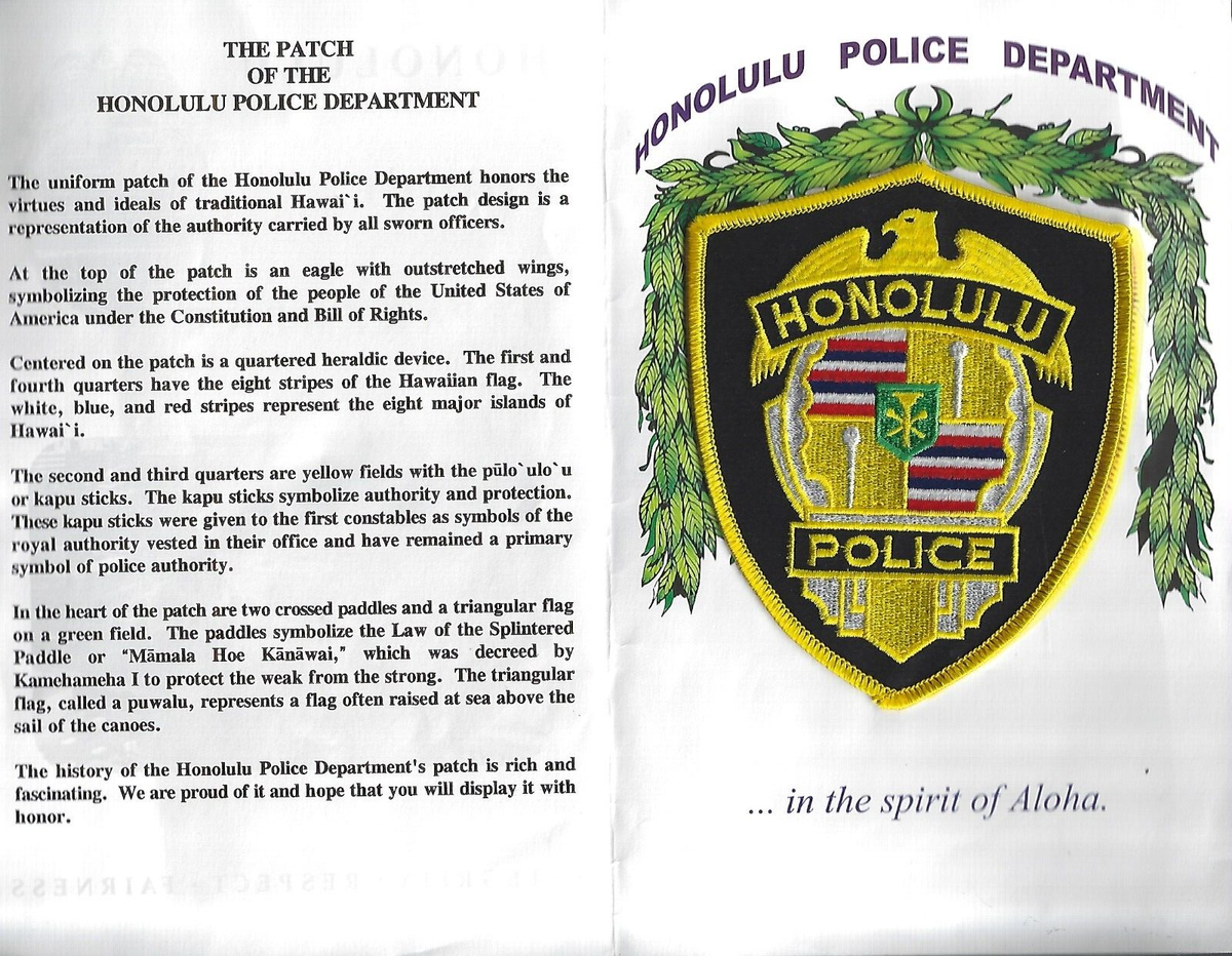 Esquema De La Insignia Del Departamento De Policía De Honolulu