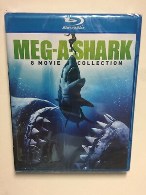 Meg-A-Shark Collection 8 Movie Collection (Blu-ray, 2 Disc, 2018) NEW ...
