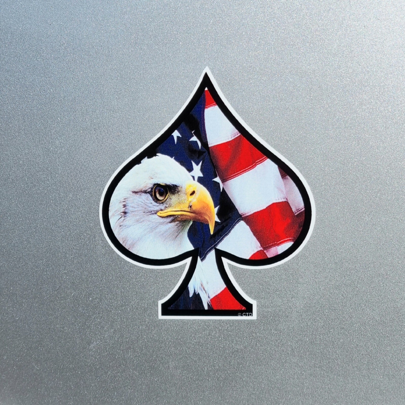 US American Flag Bald Eagle Ace of Spades Vinyl Sticker Decal For Car ...