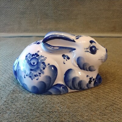 GZHEL Porcelain Server Rabbit Hand-Painted Platter Set LID/COVER ONLY ...