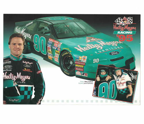 Mike Wallace #90 Autograph Card • 1995 • NASCAR • Ford Thunderbird ...