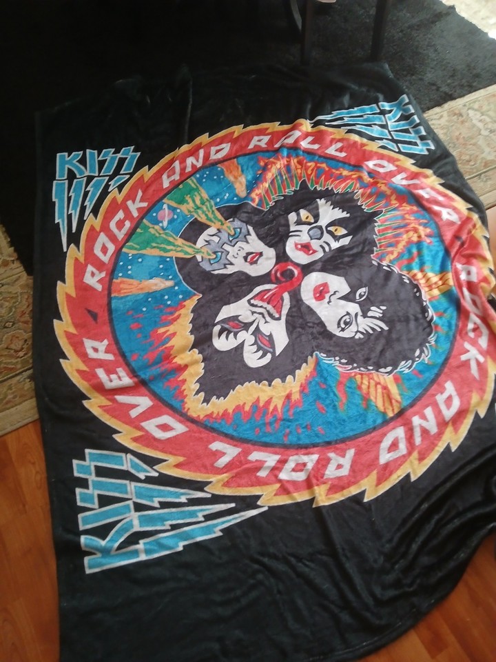 Kiss Band Throw Blanket Rock And Roll Over 50"x80"New | eBay