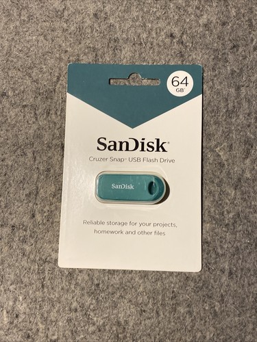 SanDisk Cruzer Snap USB 2.0 Flash Drive Teal 64GB New in Original ...