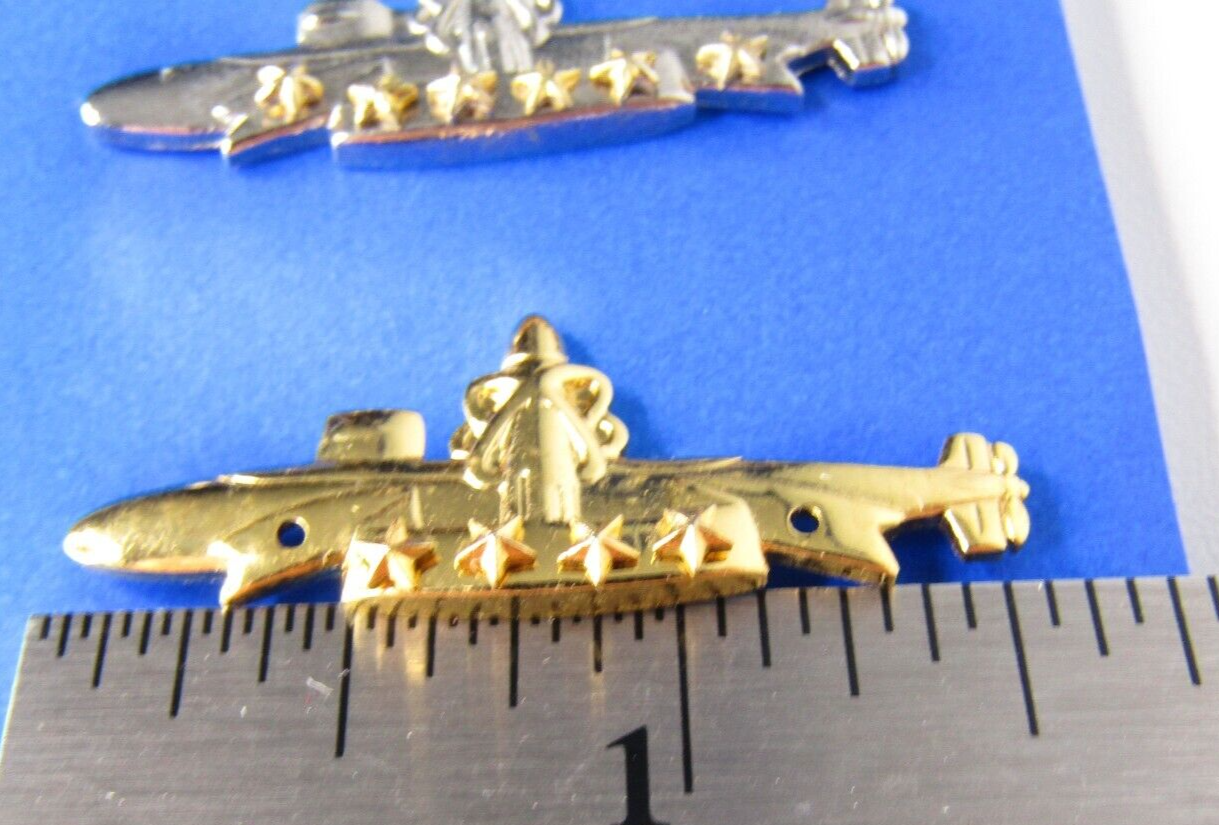 Lot of 5 Vintage US Navy Submarine Tie Clip Bars And Combat Patrol Pins ...