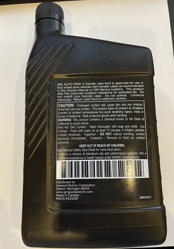 GM 12378508 Genuine OEM Silverado 4wd Auto-trak II Automatic ...