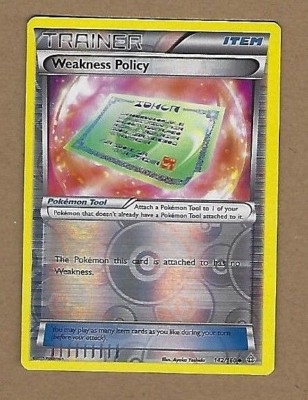 POKEMON WEAKNESS POLICY TRAINER REVERSE FOIL CARD | eBay
