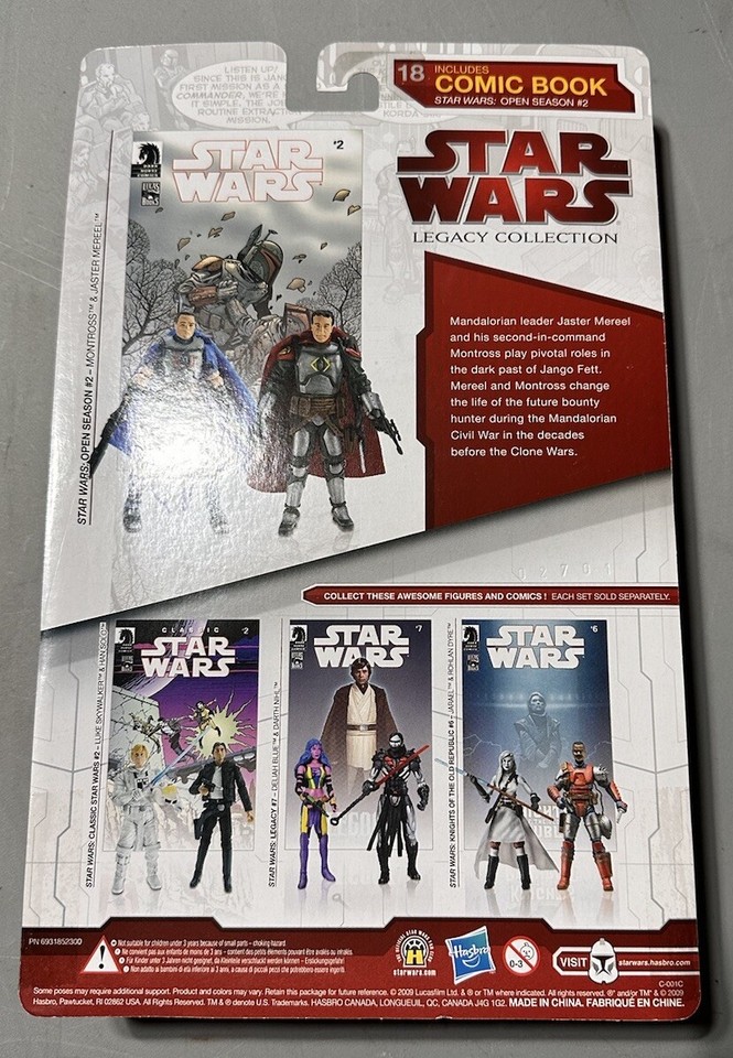 HASBRO STAR WARS COMIC PACKS EE EXCLUSIVE MONTROSS & JASTER MEREEL ...