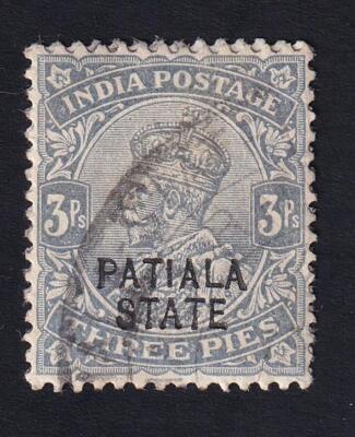 India Patiala State overprint 1912-1914 KGV 3ps, used sc#43 [W18] | eBay