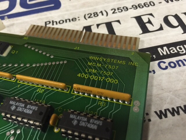 Winsystems Parallel Input Output Card - MCM-7507 - LPM-7507 w/Warranty ...