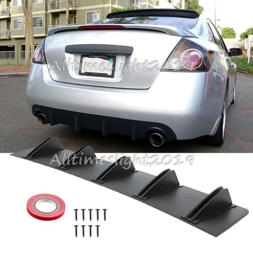 For Nissan Altima Rear Diffuser 5 Fins Bumper Splitter Chin Spoiler ...