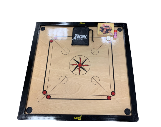 Carrom Board 33"x33" Coins & Striker Set Great Quality Family Game NEW ...