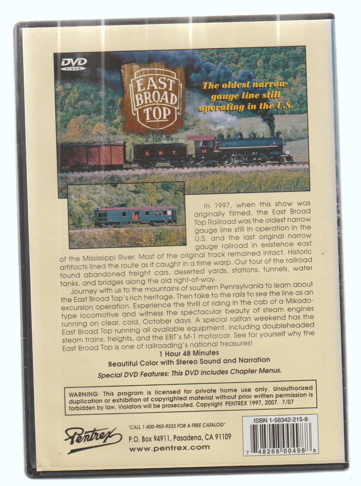 East Broad Top (DVD) Pentrex Railway DVD ~ US RailRoad DVD | eBay UK