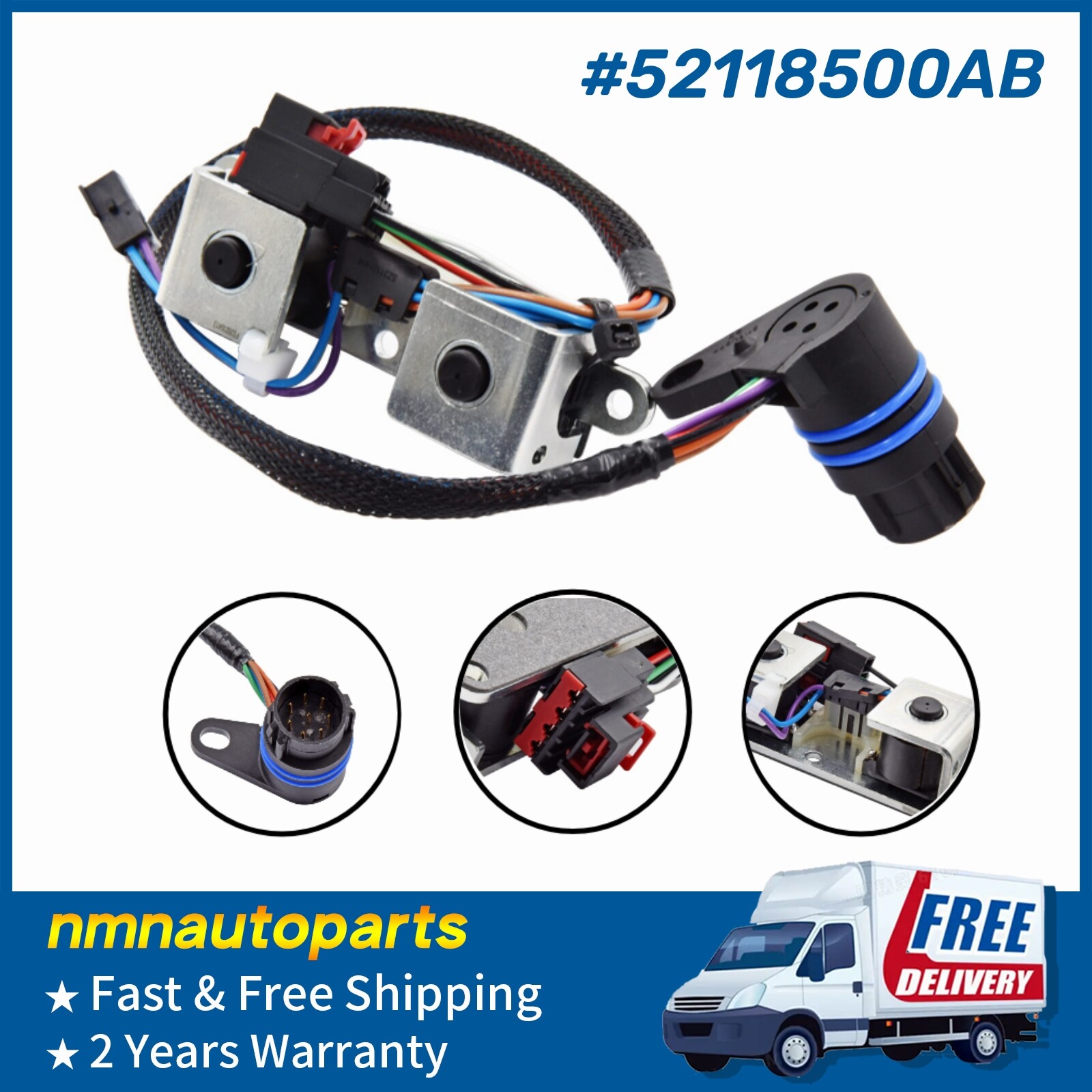 48RE 46RE Automatic Transmission Solenoids Set Wire Harness 52118500AB ...