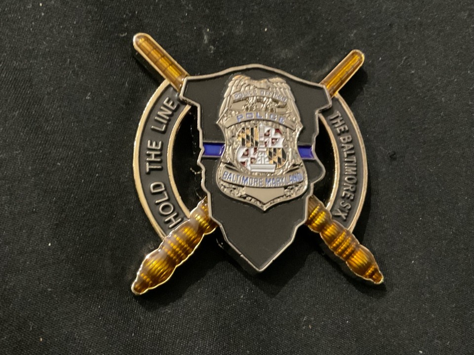 Ultra rare Baltimore Police Hats and hats Hold the Line Challenge coin ...