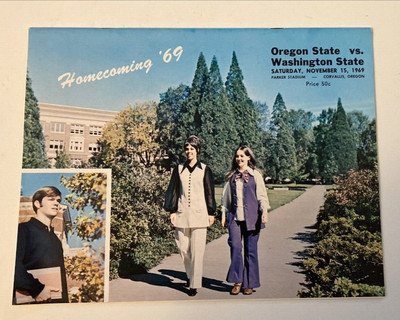 1969 OSU OREGON STATE BEAVERS vs WSU COUGARS FOOTBALL PROGRAM 11/15/69 ...