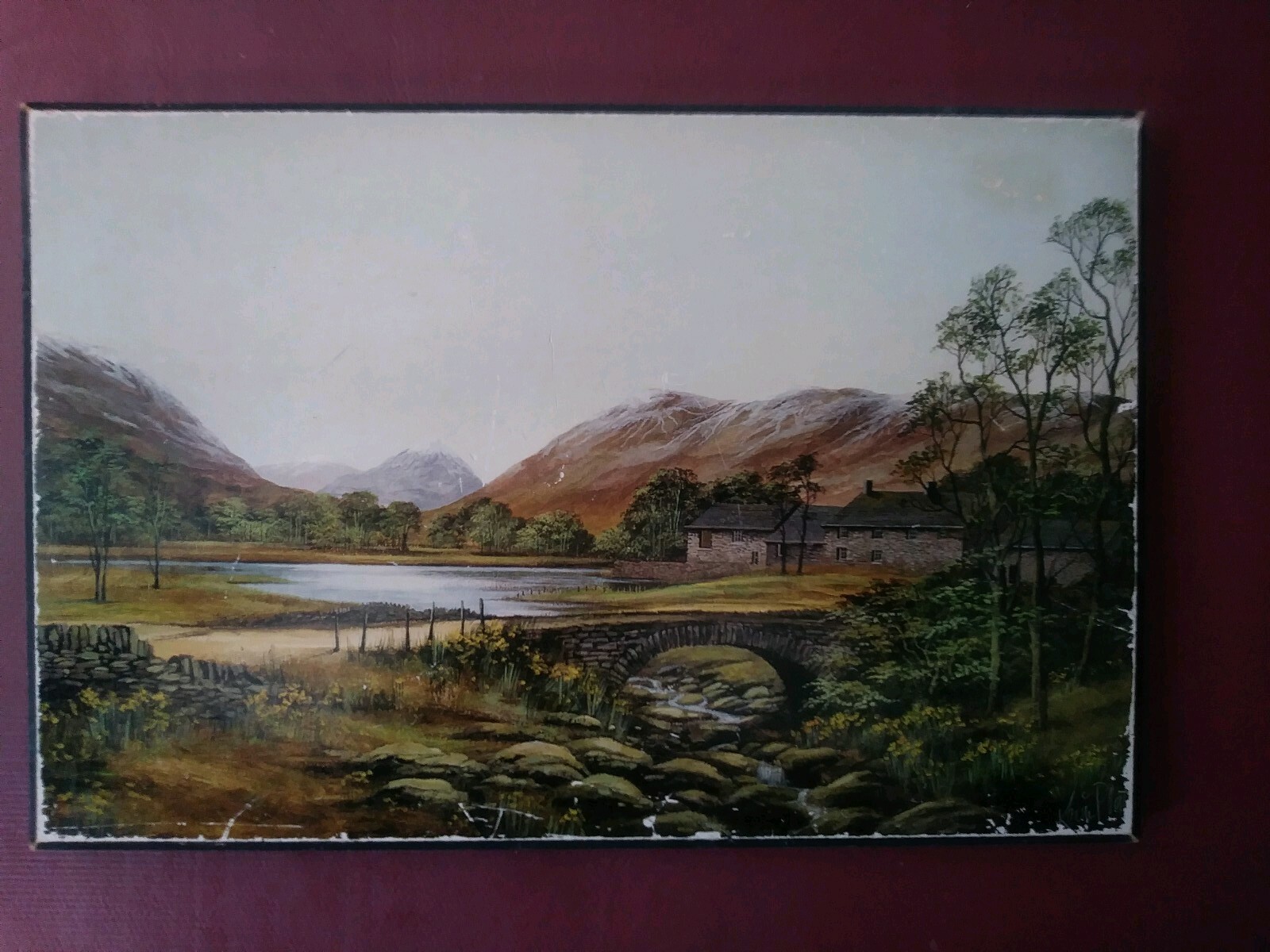 🌹Kevin Platt Lake District Bridge 8" x 12" Collection Wood Painting ...