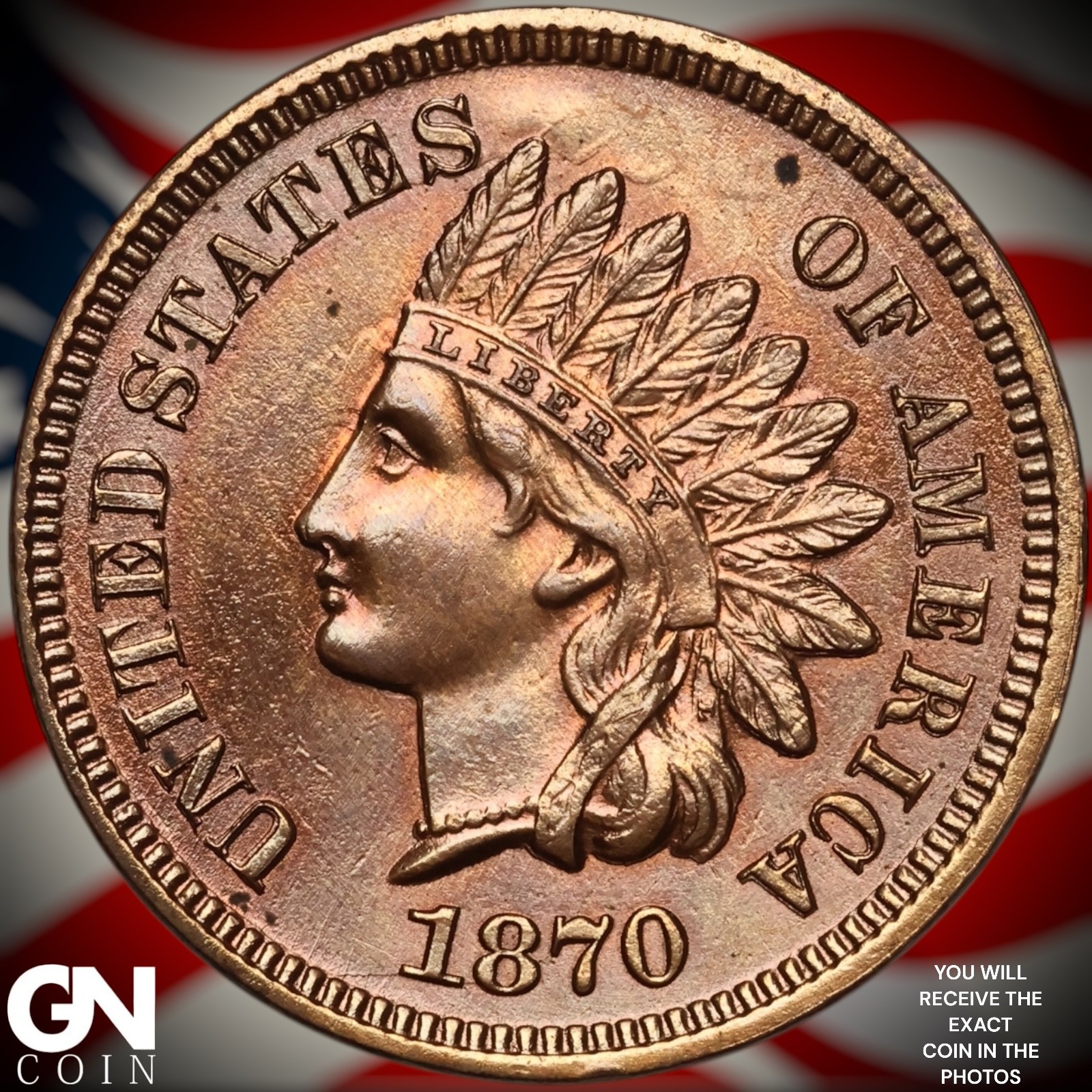 1870 Indian Head Cent Penny A9090 | eBay