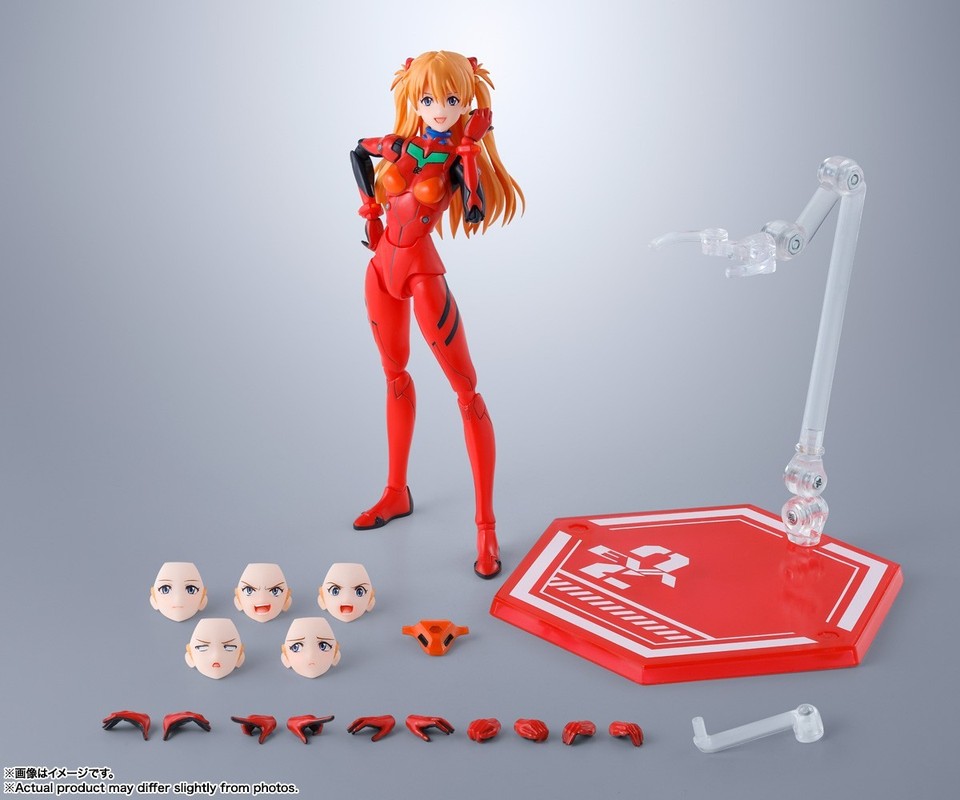 BANDAI S.H.FIGUARTS NEON GENESIS EVANGELION SHIKINAMI ASUKA LANGLE ...